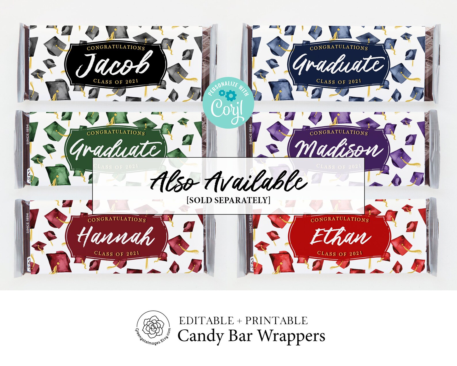 Graduation Water Bottle Label - PRINTABLE Download. Corjl Editable ...