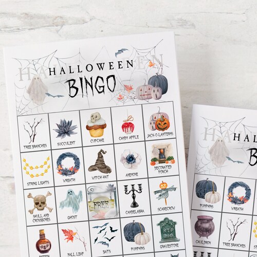 Halloween Bingo Cards: Printable Bingo 50 Cards Party Idea - Etsy