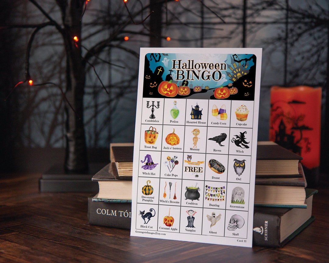 Halloween Bingo Cards: Printable Bingo 50 Cards Party Idea - Etsy