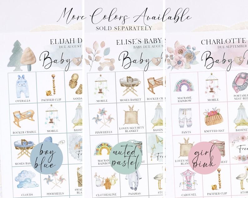 BOY - Baby Shower Bingo: 100 Cards, PRINTABLE Bingo Pdf, Personalized ...