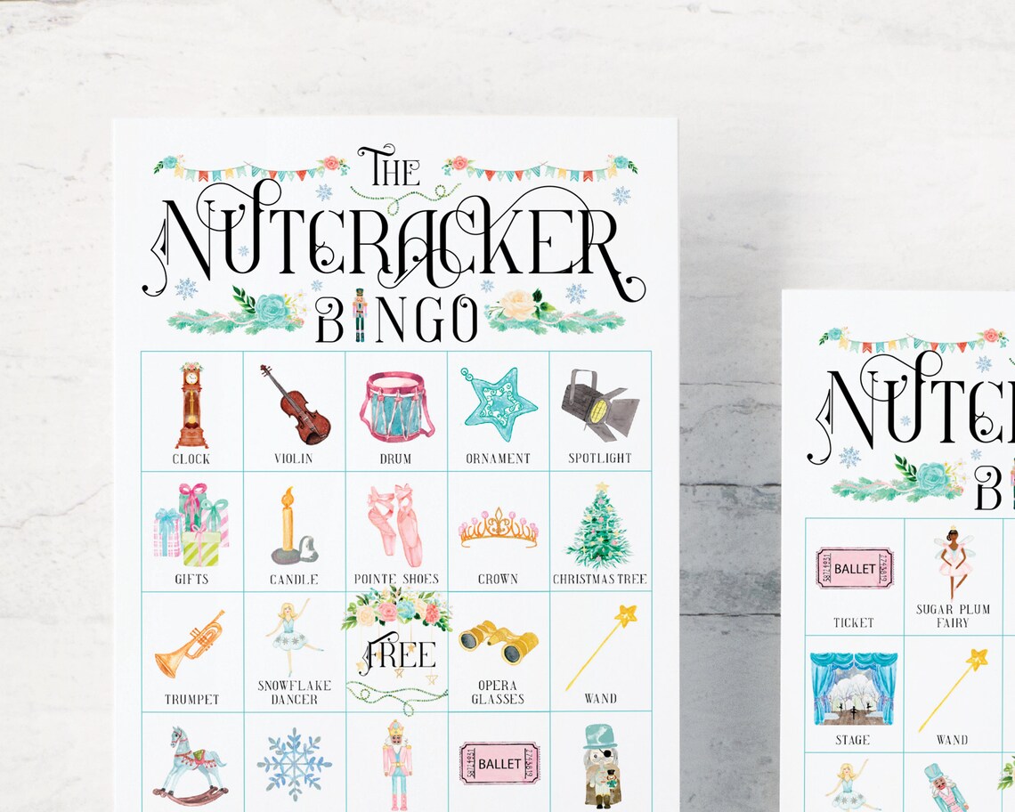Nutcracker Bingo Cards 50 PRINTABLE Unique Cards Depicting - Etsy