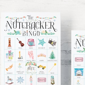 Nutcracker Bingo Cards - 50 PRINTABLE Unique Cards Depicting Elements ...