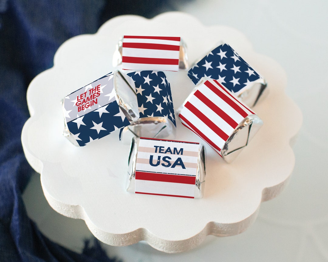 Team USA Flag Nugget Wrappers - Printable/fillable PDF Instant Download ...
