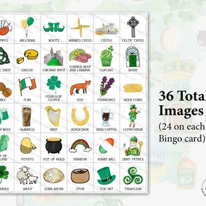 St. Patrick's Day Bingo Cards: Printable Bingo Cards, 50 Cards, Kids ...