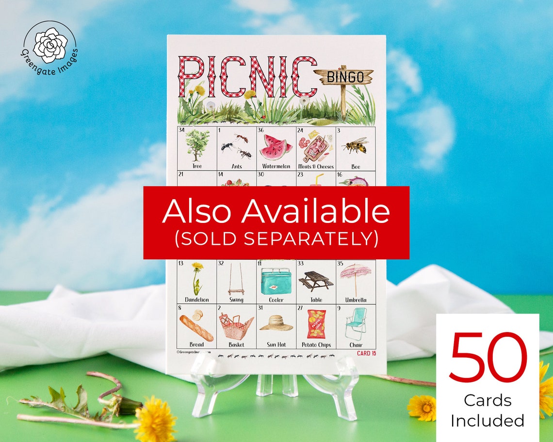 BBQ Bingo - 50 PRINTABLE Unique Cards. Instant Digital Download PDF ...