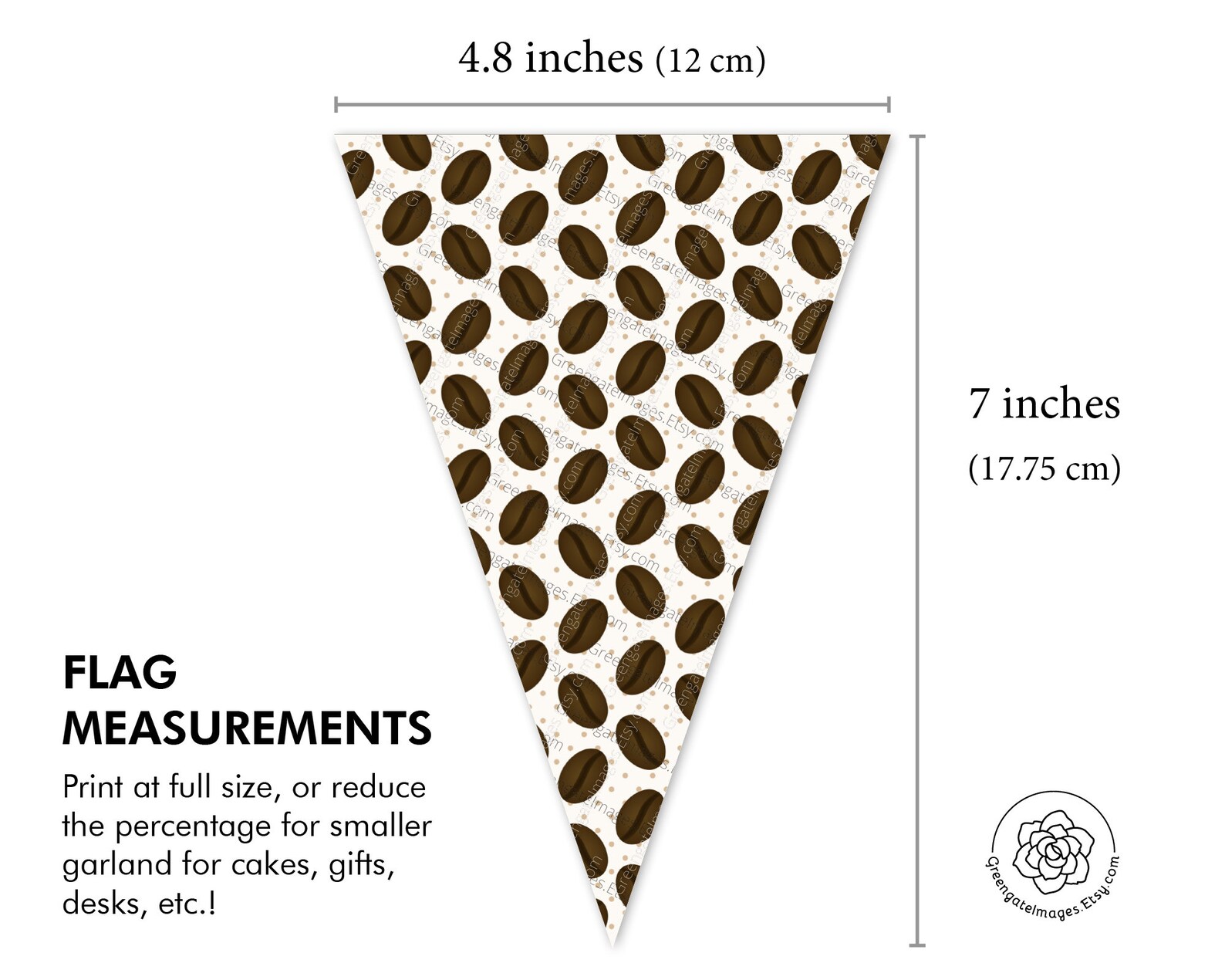 Coffee Bunting PRINTABLE coffee-themed banner flags w coffee | Etsy