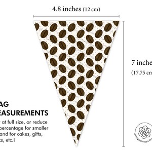 Coffee Bunting - PRINTABLE Coffee-themed Banner Flags W Coffee Beans ...