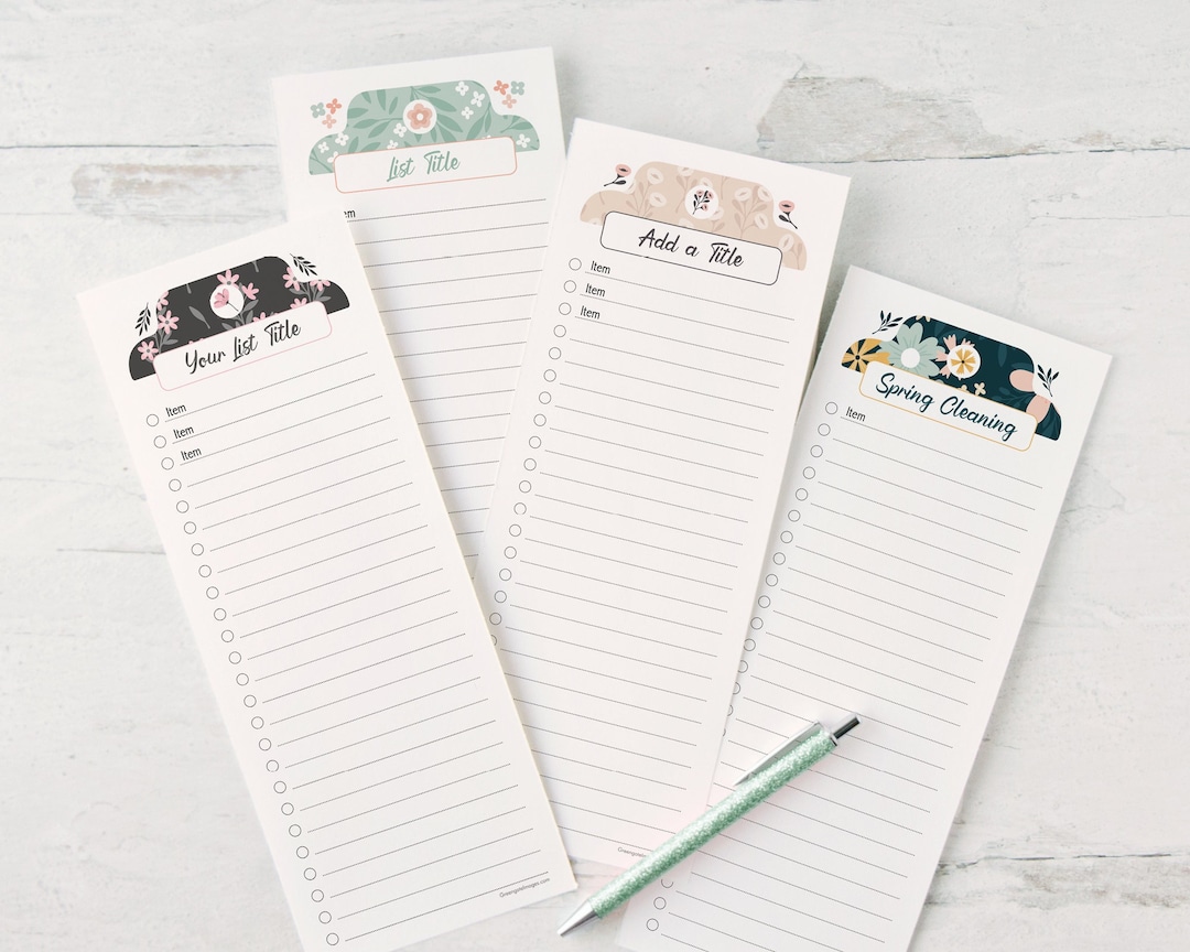 Printable List Paper - Editable/fillable Instant Download PDF. To-do ...