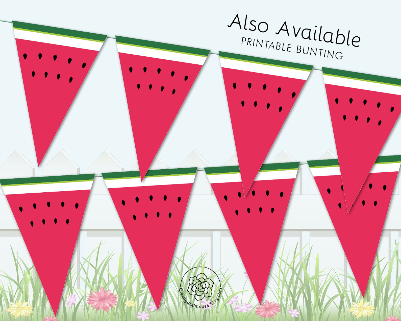 Watermelon Cupcake Wrappers Twotti Frutti Party Printable | Etsy