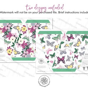 Spring Butterfly Bunting - PRINTABLE Banner Flags Instant Digital ...