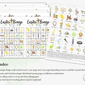 Christian Easter Bingo: 50 Printable Unique Cards, Resurrection Church ...