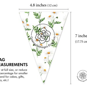 Daisy Bunting - PRINTABLE Banner Flags Instant Digital Download, April ...