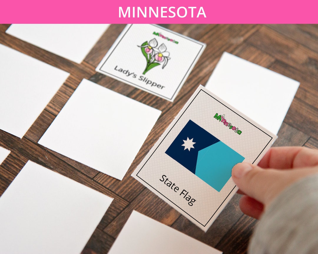 Minnesota Memory Game - PRINTABLE Downloadable Activity PDF. Matching ...