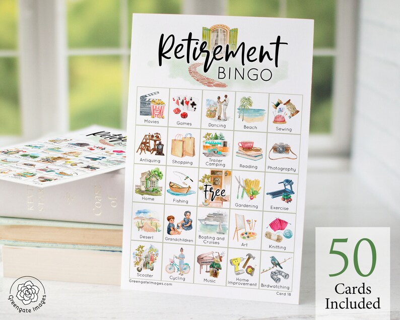 Retirement Bingo - 50 PRINTABLE Cards Pdf Download, Party Game Ideas ...