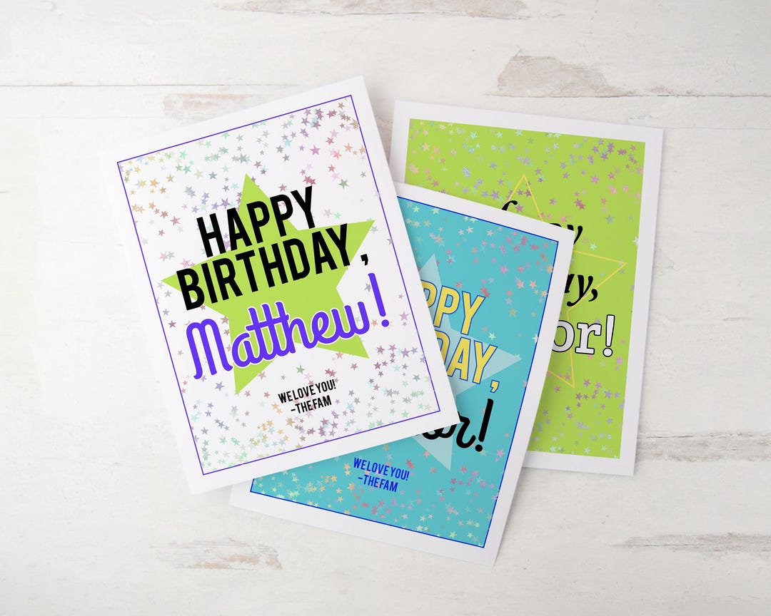 Editable Birthday Sign - Editable Corjl, 8.5x11 Inch, Custom Colors ...