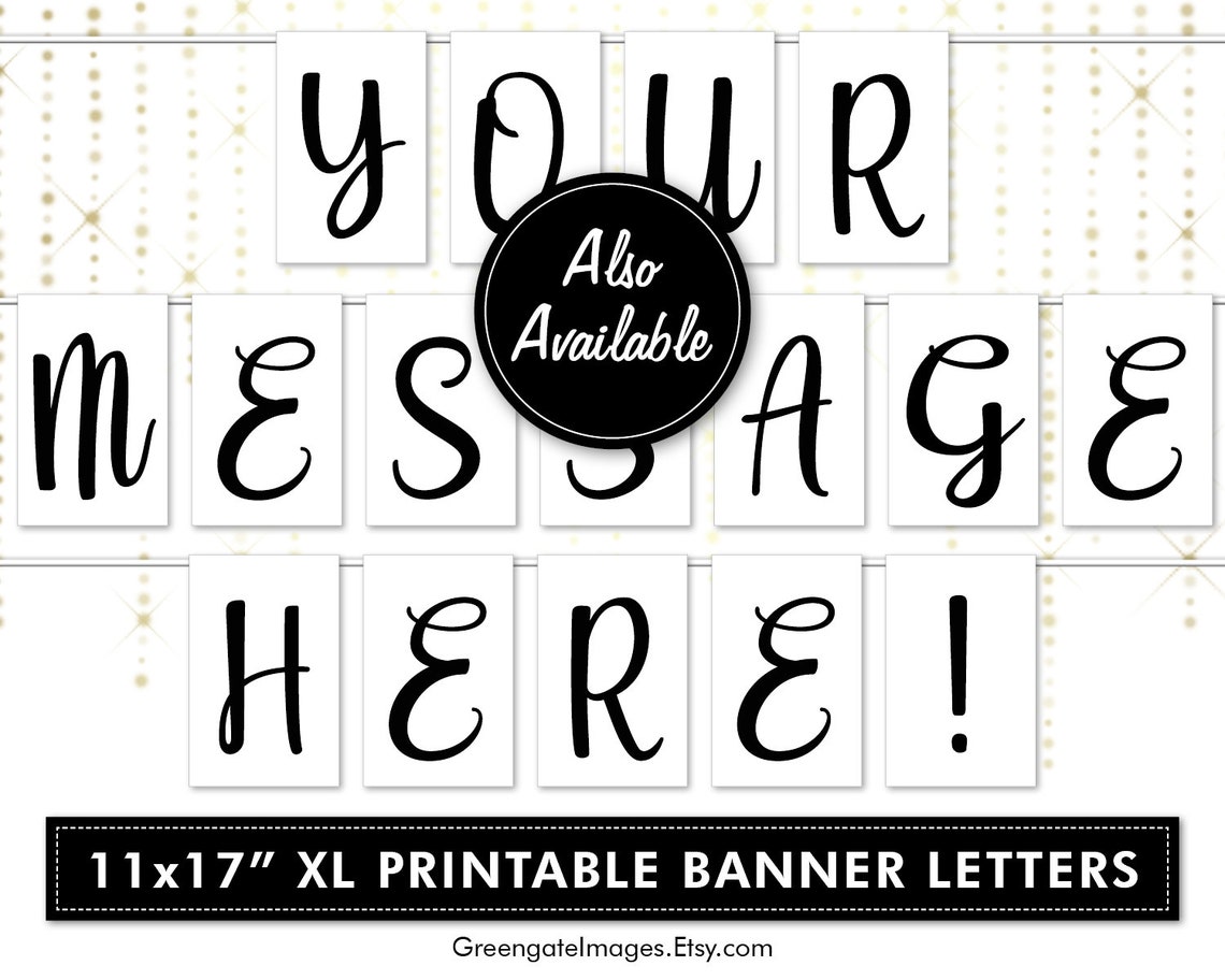 Personalized Letter Banner Message Banner Custom Message | Etsy
