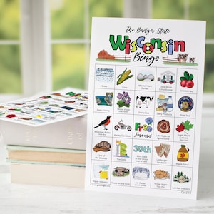 Wisconsin Bingo Cards - 50 PRINTABLE Unique Cards Download Instantly ...