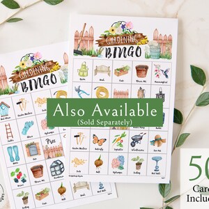 Garden Bingo: PRINTABLE 50 Cards, Download Pdf Game, Senior Citizen ...