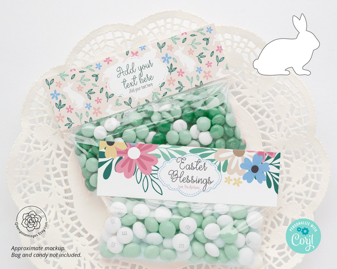 6.5" Easter Bag Toppers - PRINTABLE Goody Bag Label, Ziplock Topper ...