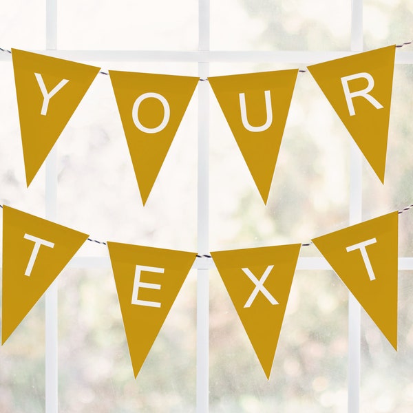 Custom Gold Letter Bunting - Etsy