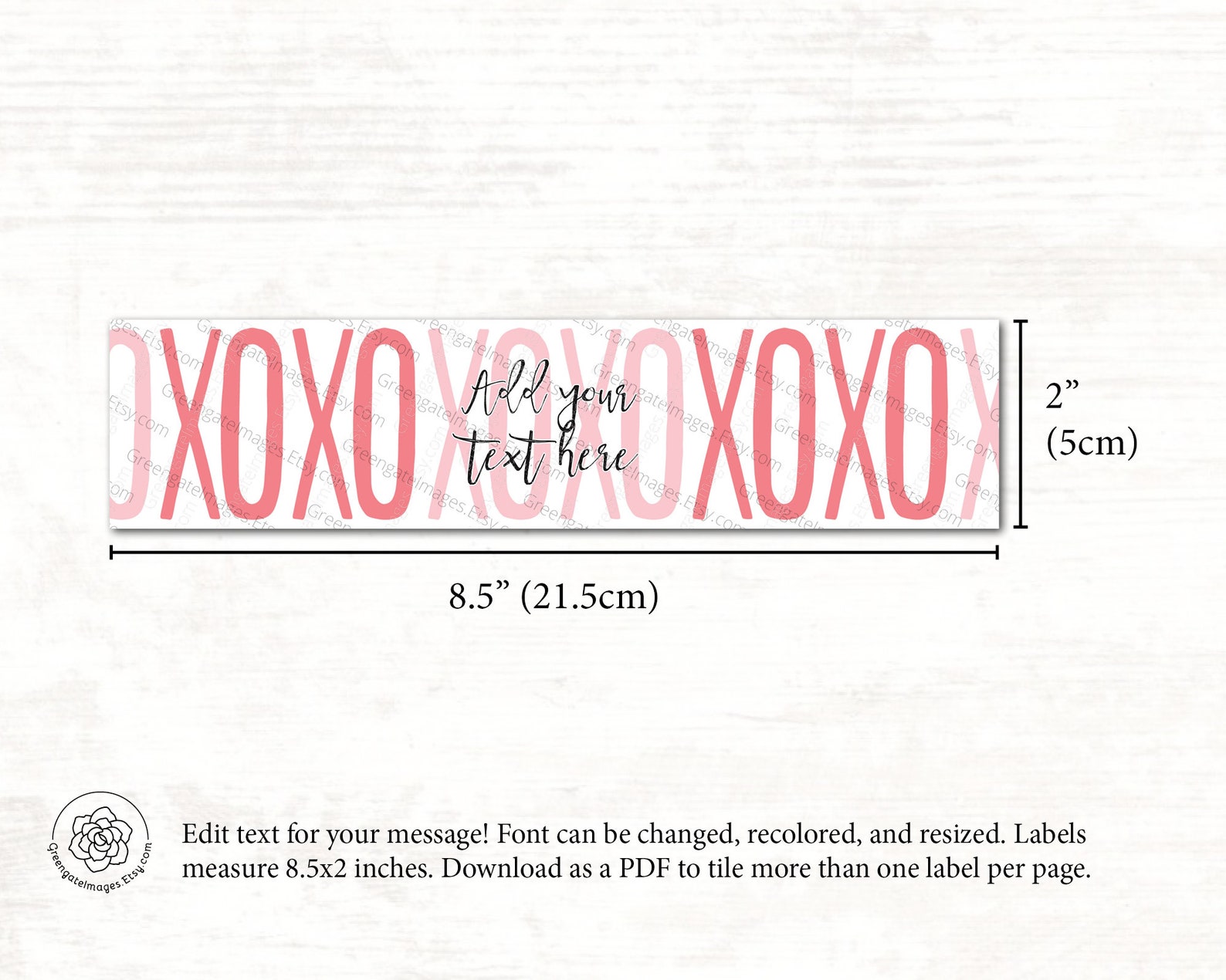 Valentine Water Bottle Label - Printable, Corjl Editable, Beverage Wrap ...