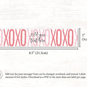 Valentine Water Bottle Label - Printable, Corjl Editable, Beverage Wrap ...