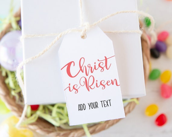 Christ is Risen Gift Tags PRINTABLE Christian Church Favor | Etsy