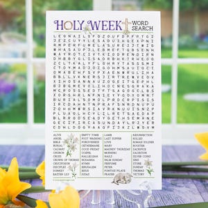 Holy Week Easter Word Search - PRINTABLE Instant Download PDF ...