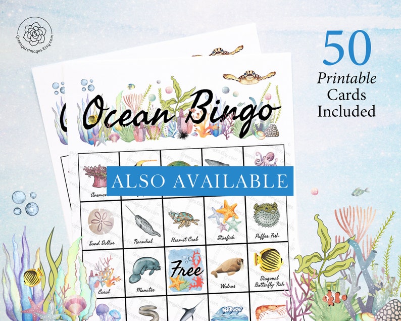 Beach Bingo: PRINTABLE 50 Cards Bingo Pdf Game Party Game - Etsy