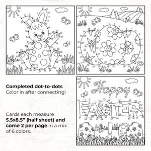 Easter Dot-to-dot Pack PRINTABLE Connect-the-dots Coloring Page, Easter ...