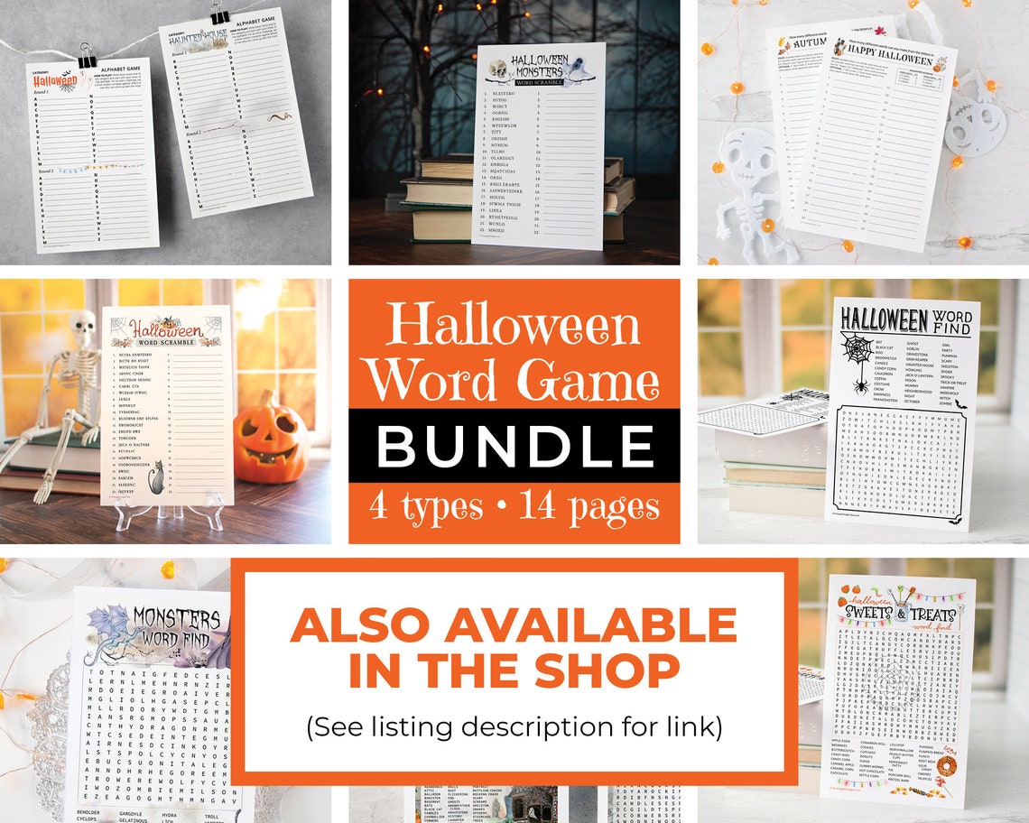 Haunted House Word Find - PRINTABLE Downloadable Activity. Halloween ...