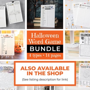 Haunted House Word Find - PRINTABLE Downloadable Activity. Halloween ...