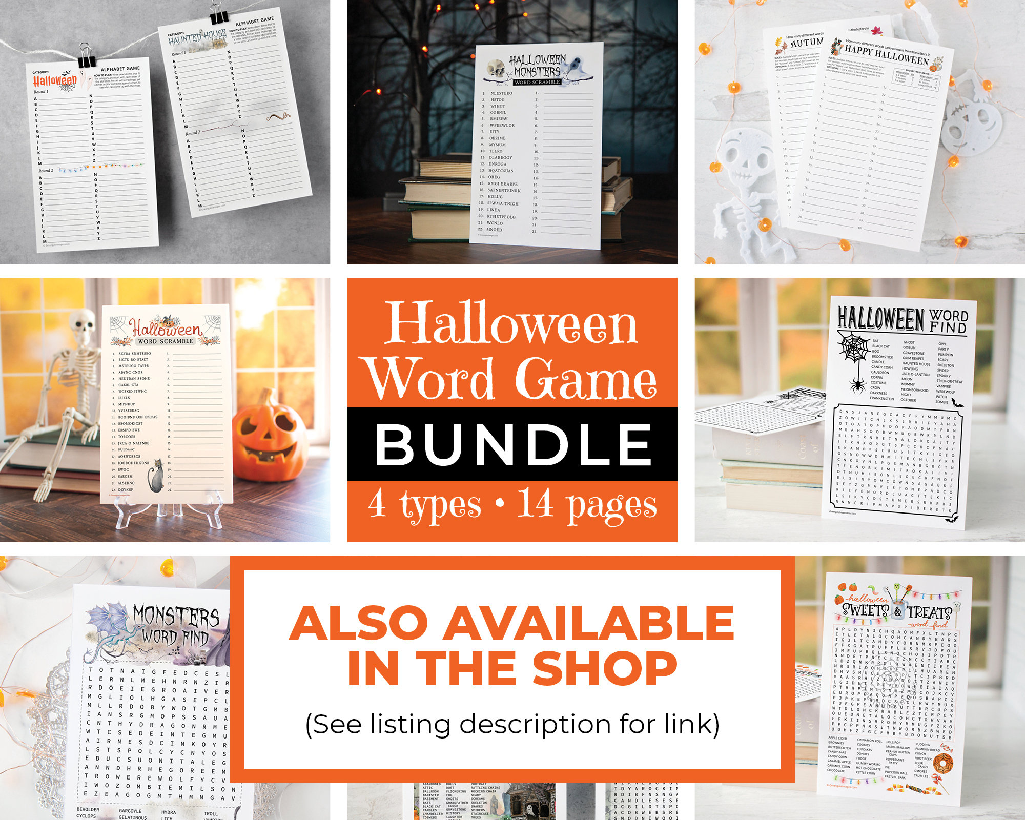 Haunted House Word Find - PRINTABLE Downloadable Activity. Halloween ...