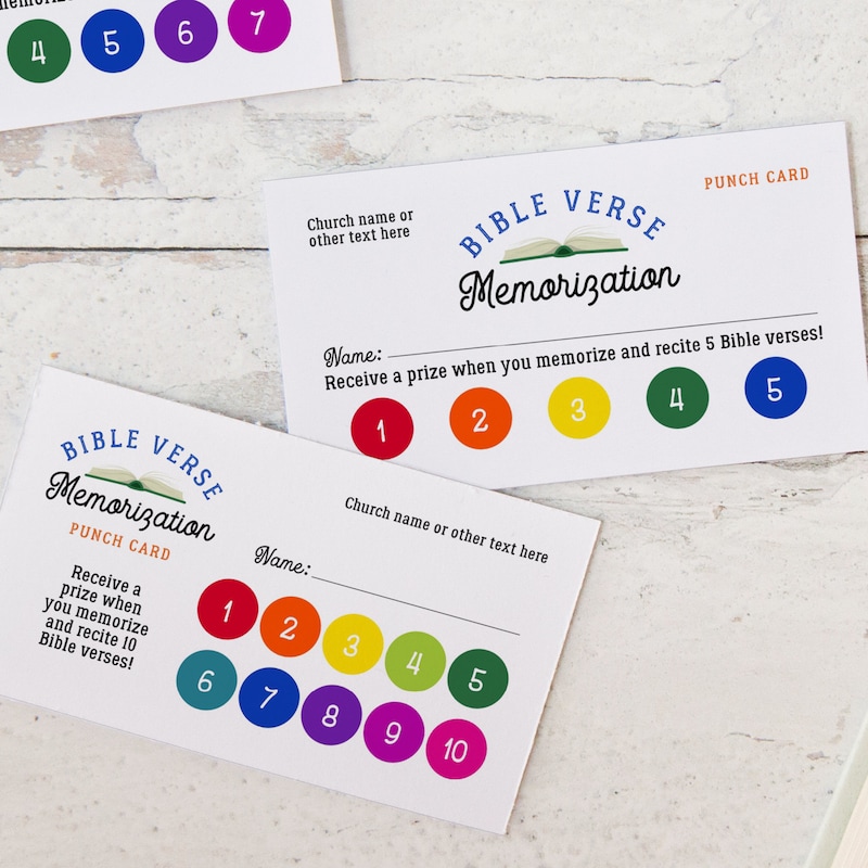 Punch Cards Colorful - Etsy