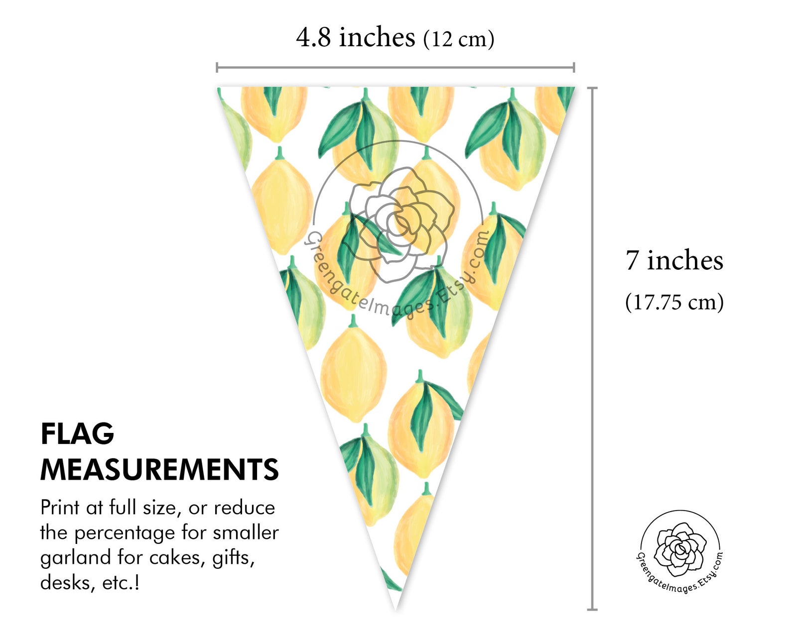 Lemon Bunting Printable Lemon Party Decor Printable Banner | Etsy