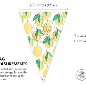 Lemon Bunting Printable - Lemon Party Decor, Printable Banner, Yellow ...