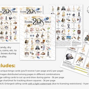 Roaring '20s Bingo Game - 50 PRINTABLE Unique Cards. Instant Digital ...