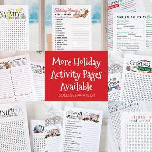 Complete the Lyrics Christmas Hymn Activity - PRINTABLE Downloadable ...