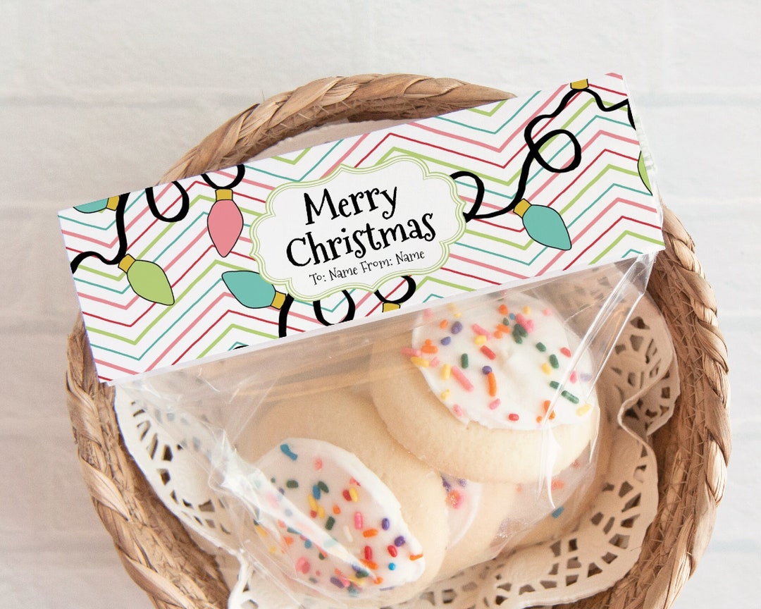 6.5 Christmas Bag Toppers PRINTABLE Goody Bag Label, Ziplock Topper ...