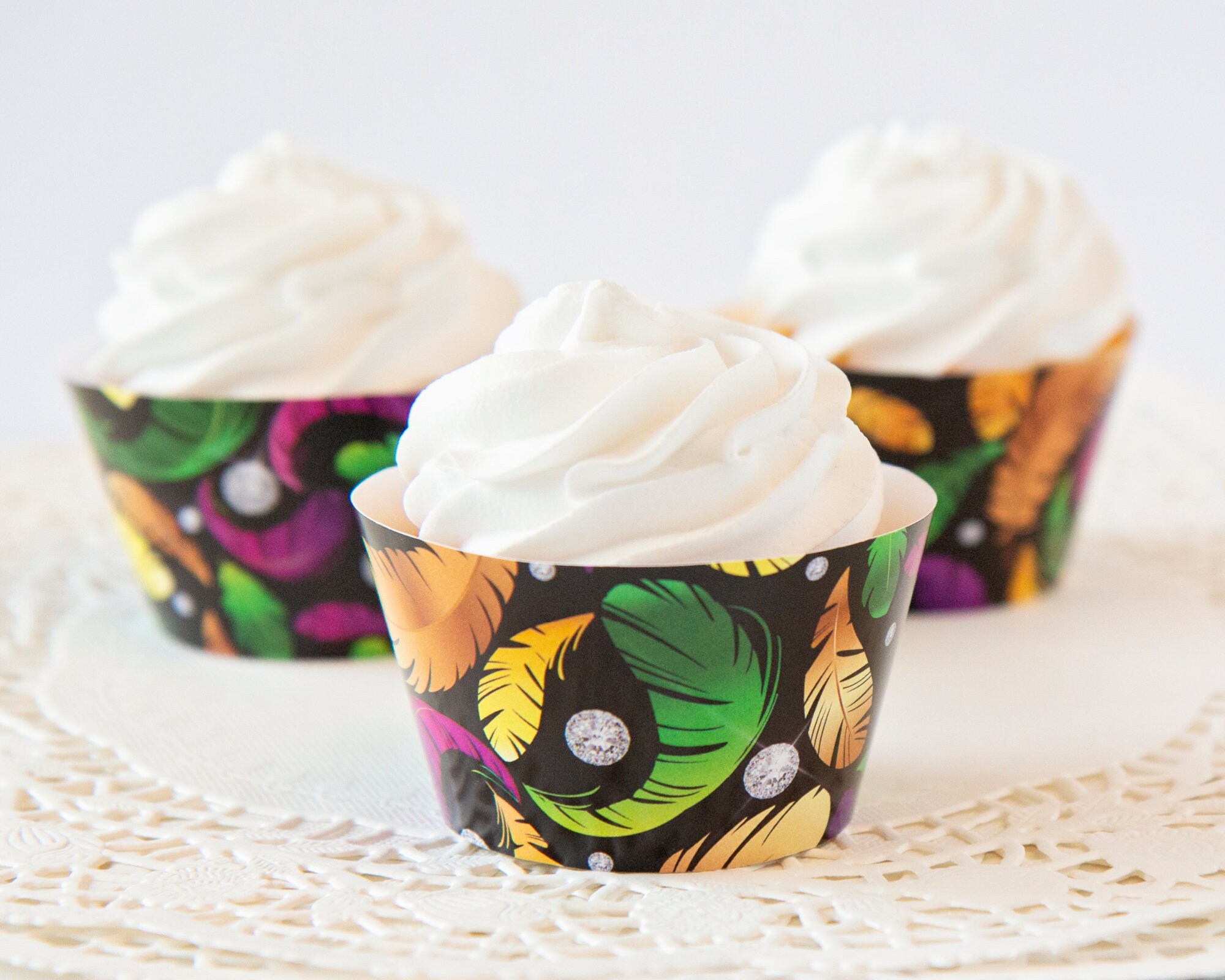 Mardi Gras Cupcake Wrappers - Printable Mardi Gras Cupcake Wrapper ...