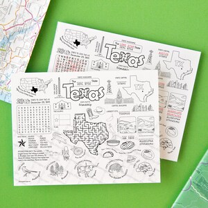 PRINTABLE Texas Activity Page - Instant Download PDF Game for Kids. TX ...