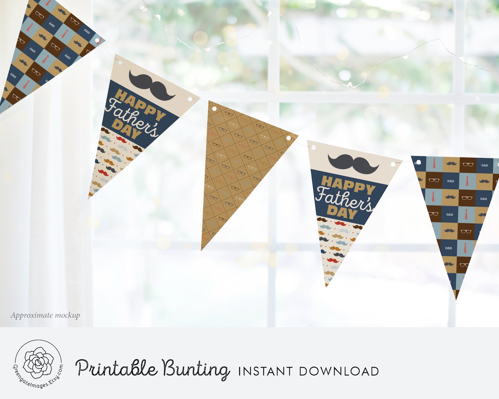 Father's Day Bunting PRINTABLE Banner for Father's | Etsy