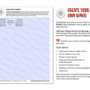 FILLABLE Candy Cane Bingo Template: 50 Cards Printable Pdf, Editable ...