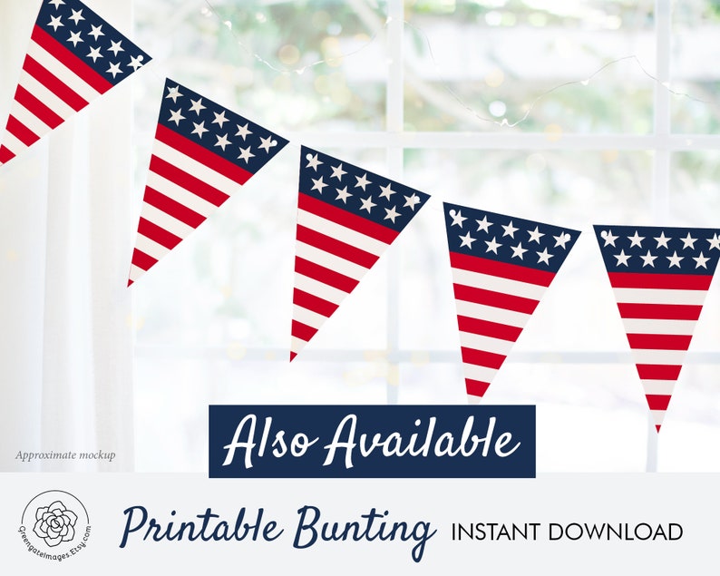 4th of July Banner Bunting Stars and Stripes Independence - Etsy