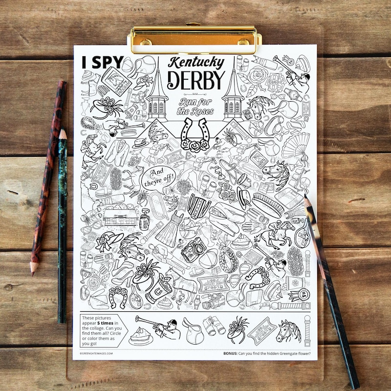 Printable Kentucky Derby Coloring Pages - Etsy
