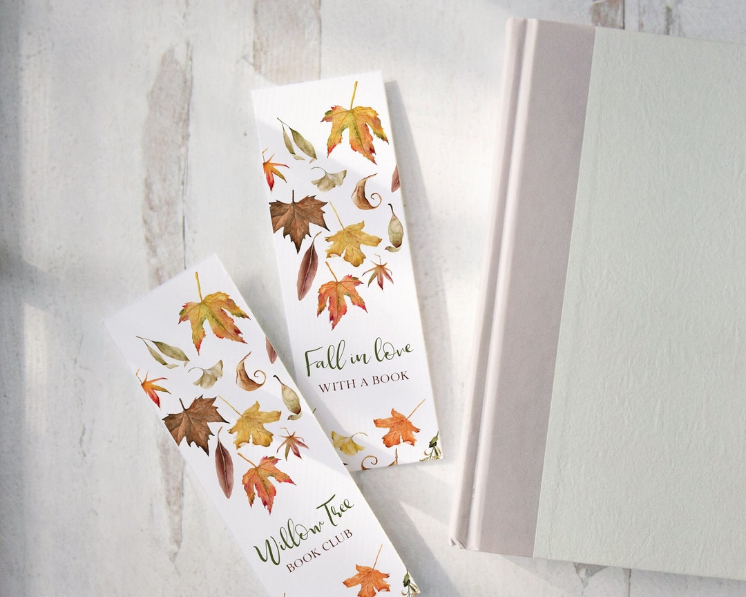 Fall Leaves Bookmark Template - PRINTABLE - Edit in Corjl. Teacher ...