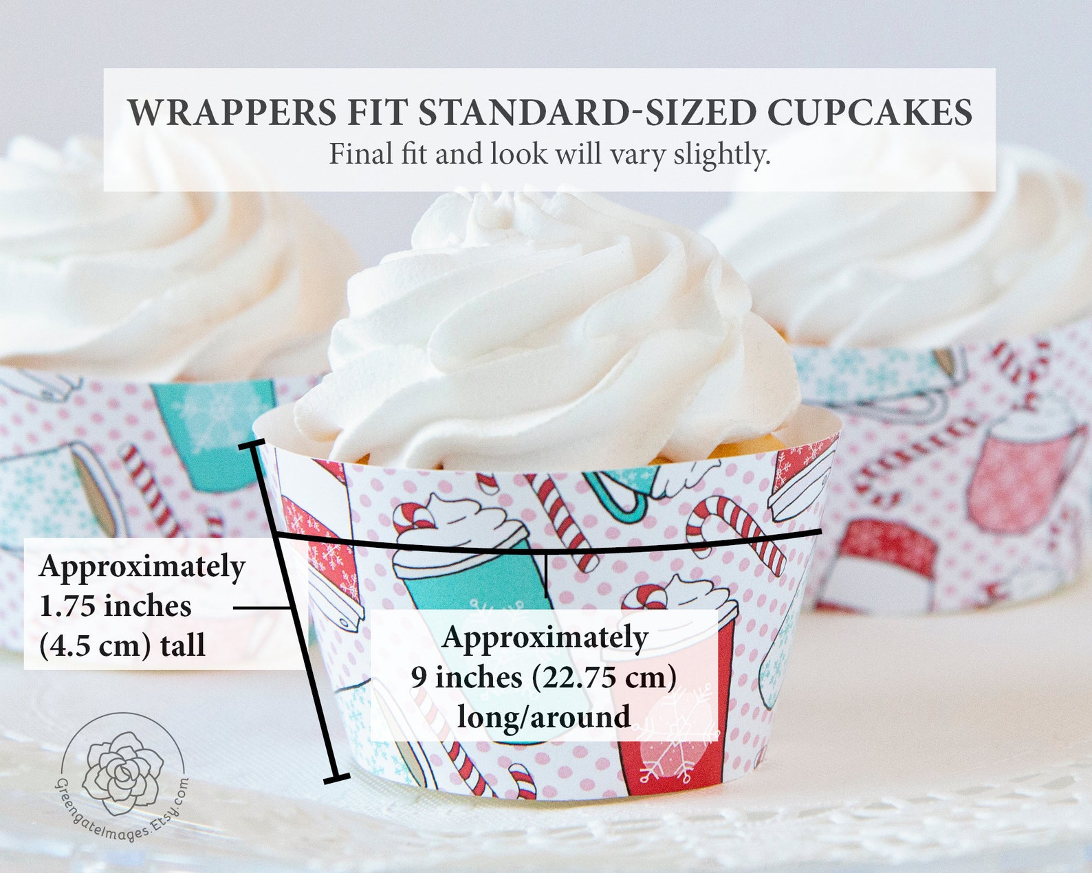 Hot Chocolate Cupcake Wrappers Printable Cupcake Wrappers - Etsy