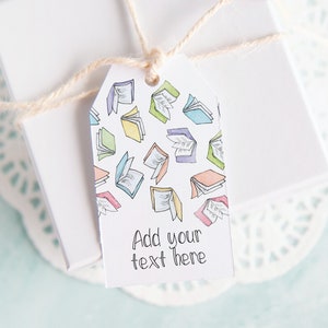Book Gift Tag Template - Printable Favor Bag Hang Tag, Edit Corjl ...