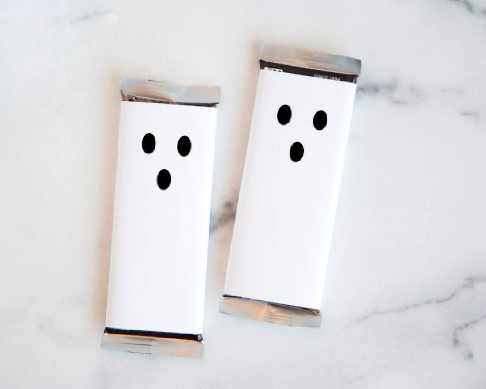 Minimalist Ghost Candy Bar Wrappers - PRINTABLE Standard Sleeve, Trick ...