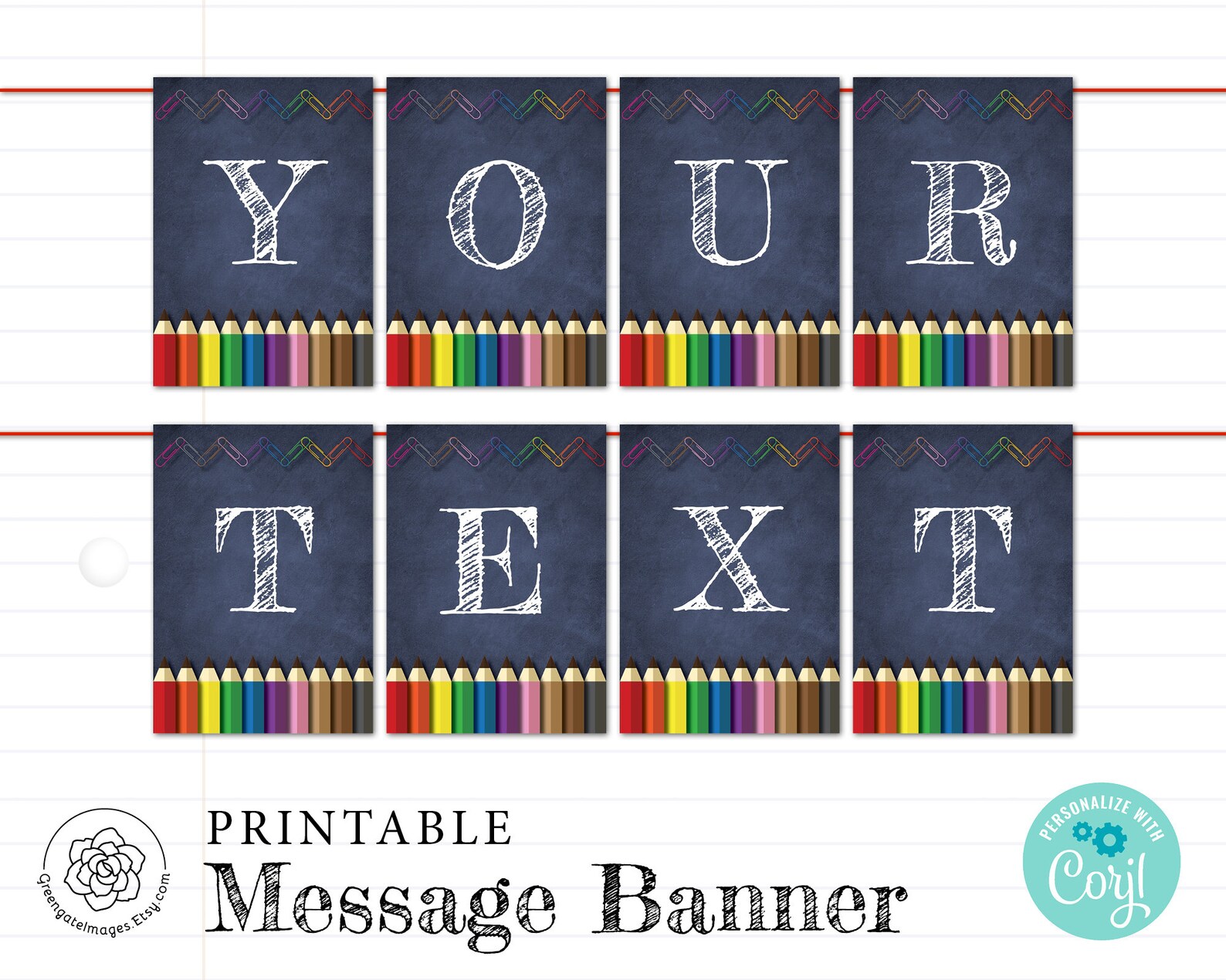 Classroom Banner: Teacher name banner printable bunting edit | Etsy